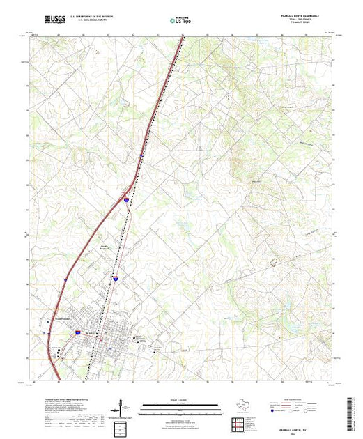 US Topo 7.5-minute map for Pearsall North TX – American Map Store