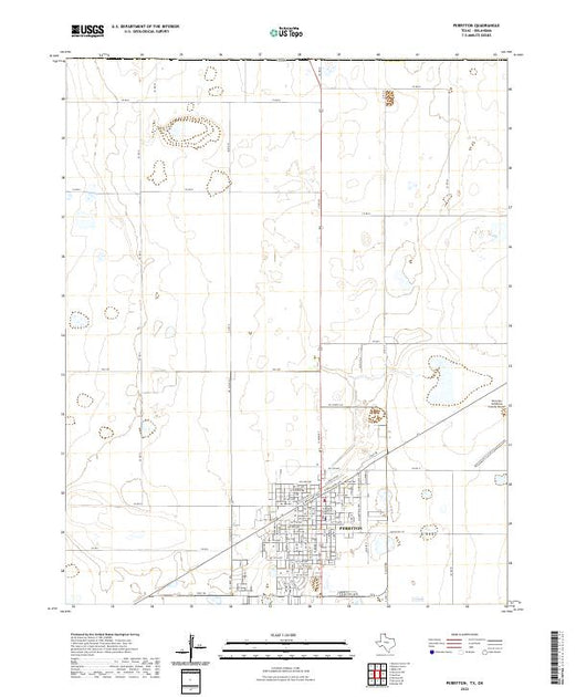 US Topo 7.5-minute map for Perryton TXOK – American Map Store