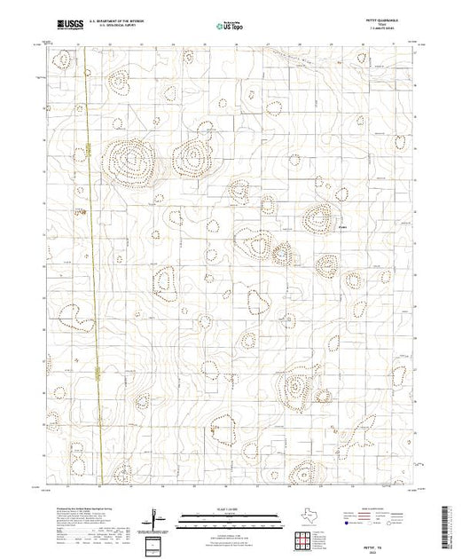 US Topo 7.5-minute map for Pettit TX – American Map Store