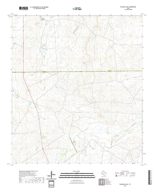US Topo 7.5-minute map for Piloncillo Hill TX – American Map Store
