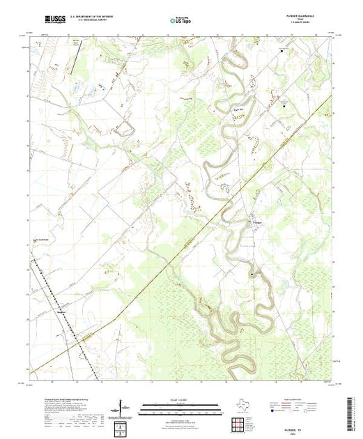 US Topo 7.5-minute map for Pledger TX – American Map Store
