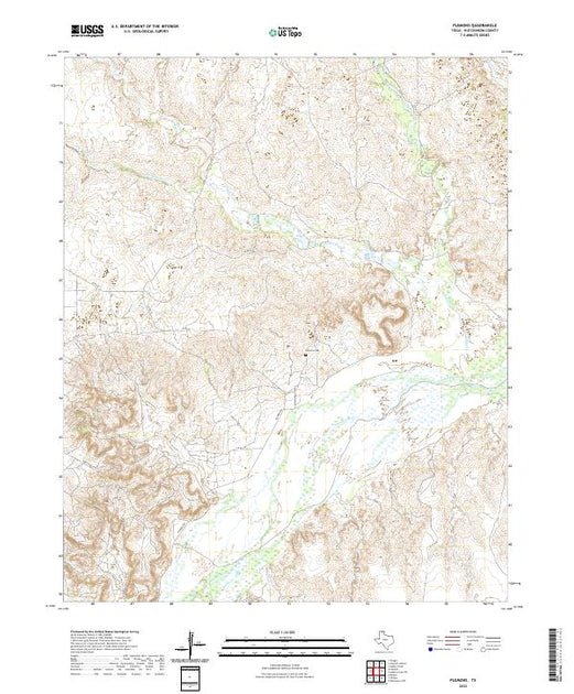US Topo 7.5-minute map for Plemons TX – American Map Store