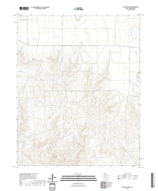 US Topo 7.5-minute map for Pollard Creek TX – American Map Store