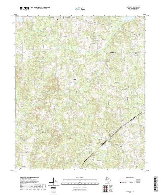 US Topo 7.5-minute map for Pritchett TX – American Map Store