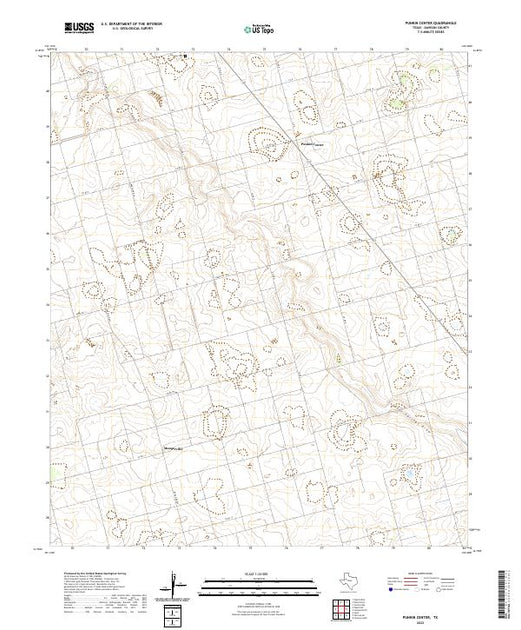 US Topo 7.5-minute map for Punkin Center TX – American Map Store