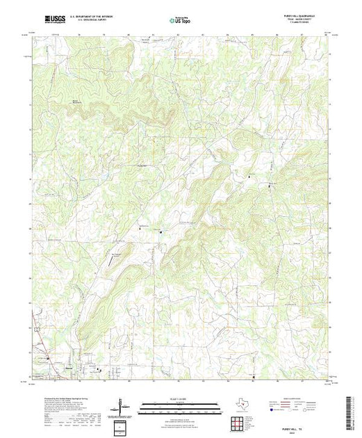 US Topo 7.5-minute map for Purdy Hill TX – American Map Store