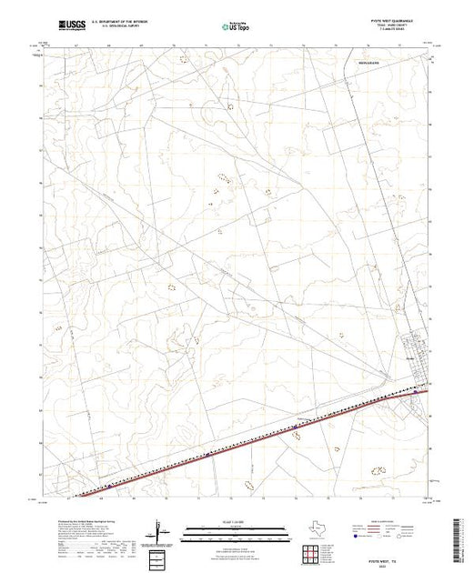 US Topo 7.5-minute map for Pyote West TX – American Map Store