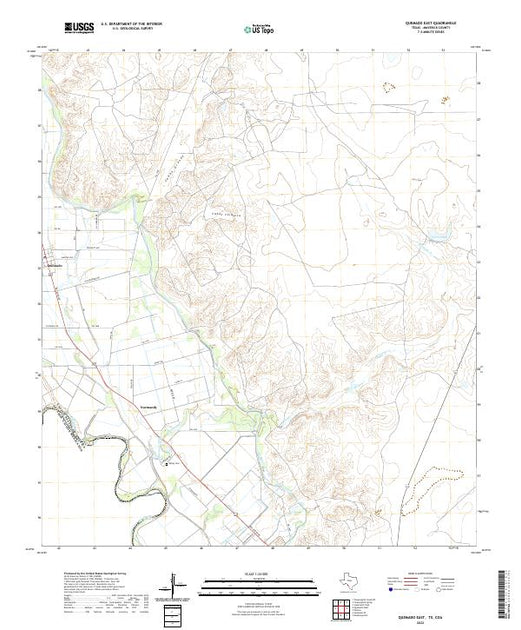 US Topo 7.5-minute map for Quemado East TXCOA – American Map Store