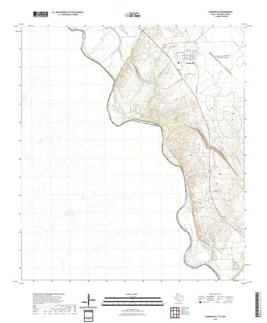 US Topo 7.5-minute map for Quemado SE TXCOA – American Map Store