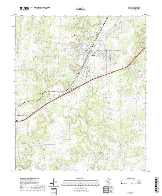 US Topo 7.5-minute map for Ranger TX – American Map Store