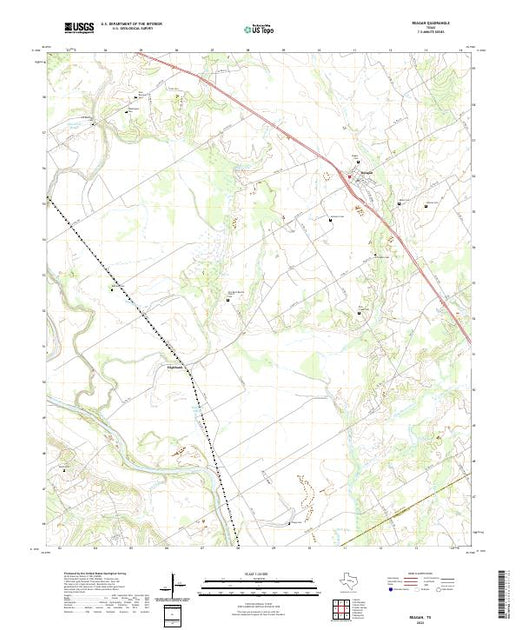 US Topo 7.5-minute map for Reagan TX – American Map Store