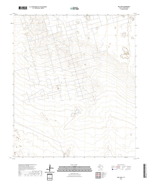 US Topo 7.5-minute map for Red Lakes TX – American Map Store