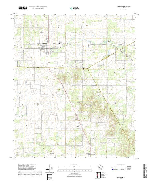 US Topo 7.5-minute map for Rising Star TX – American Map Store