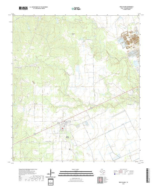 US Topo 7.5-minute map for Rock Island TX – American Map Store