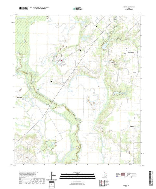 US Topo 7.5-minute map for Rosser TX – American Map Store