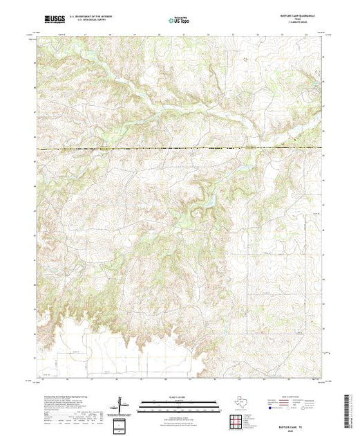 US Topo 7.5-minute map for Rustler Camp TX – American Map Store