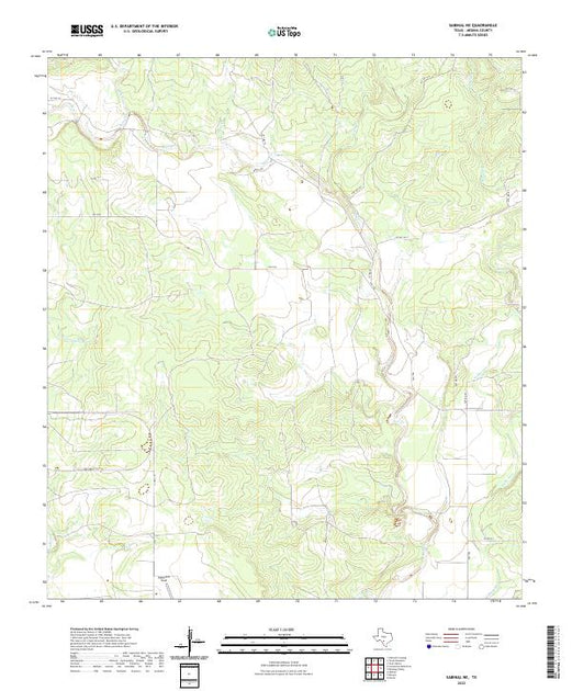 US Topo 7.5-minute map for Sabinal NE TX – American Map Store