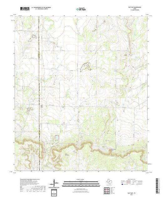 US Topo 7.5-minute map for Salt Gap TX – American Map Store