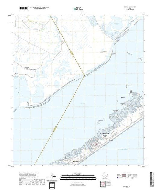 US Topo 7.5-minute map for Sea Isle TX – American Map Store