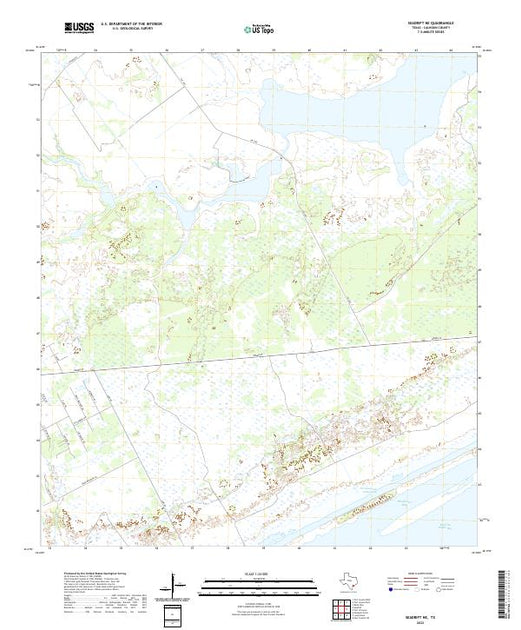 US Topo 7.5-minute map for Seadrift NE TX – American Map Store