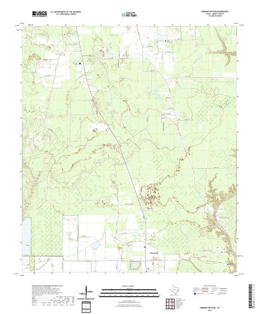US Topo 7.5-minute map for Simmons Bottom TX – American Map Store
