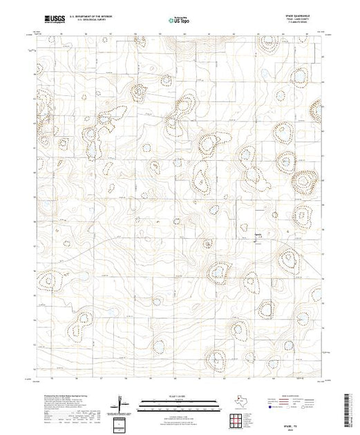 US Topo 7.5-minute map for Spade TX – American Map Store