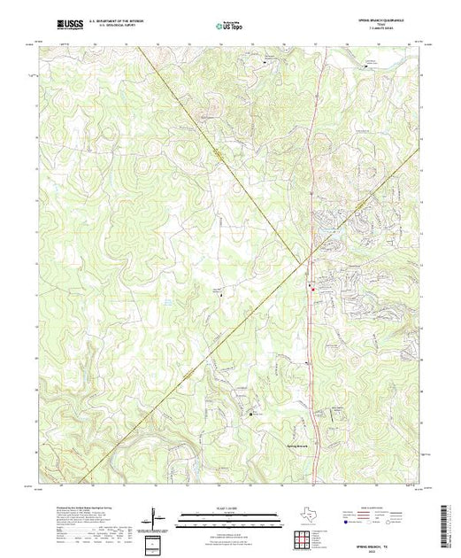 US Topo 7.5-minute map for Spring Branch TX – American Map Store