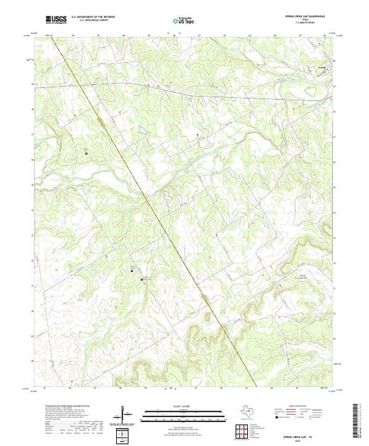 US Topo 7.5-minute map for Spring Creek Gap TX – American Map Store