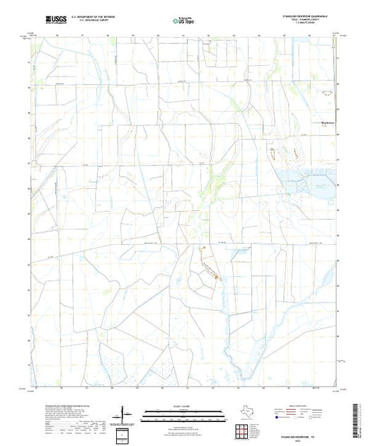 US Topo 7.5-minute map for Stanolind Reservoir TX – American Map Store