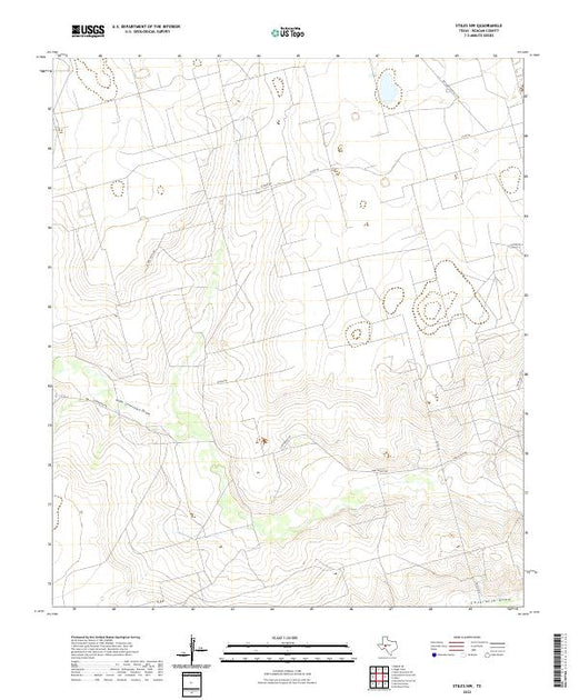 US Topo 7.5-minute map for Stiles NW TX – American Map Store