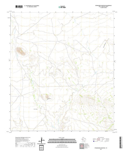 US Topo 7.5-minute map for Straddlebug Mountain TX – American Map Store