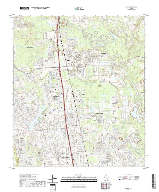 US Topo 7.5-minute map for Tamina TX – American Map Store