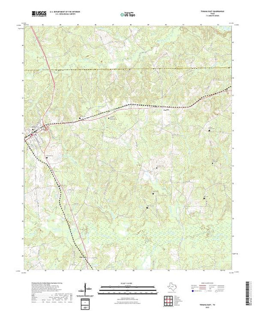 US Topo 7.5-minute map for Tenaha East TX – American Map Store