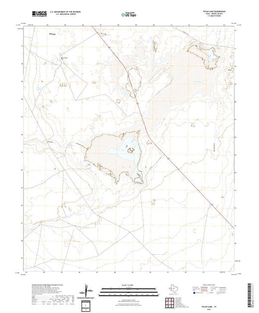 US Topo 7.5-minute map for Toyah Lake TX – American Map Store