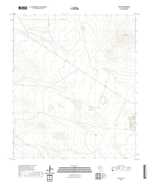 US Topo 7.5-minute map for Toyah NW TX – American Map Store