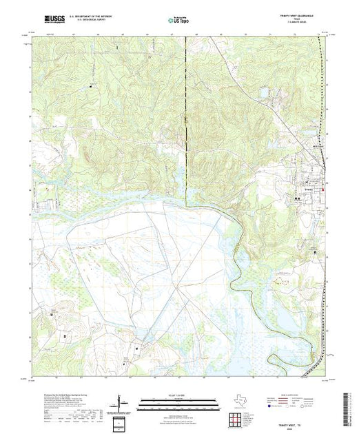 US Topo 7.5-minute map for Trinity West TX – American Map Store