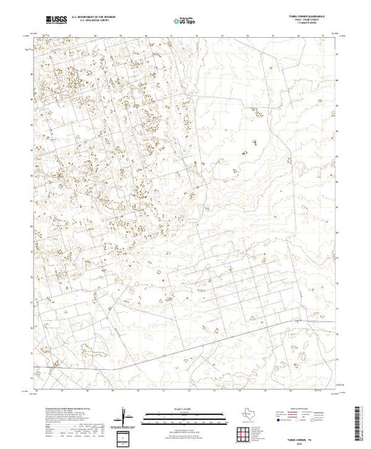 US Topo 7.5-minute map for Tubbs Corner TX – American Map Store