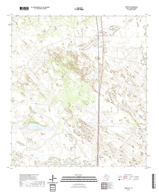 US Topo 7.5-minute map for Turcotte TX – American Map Store