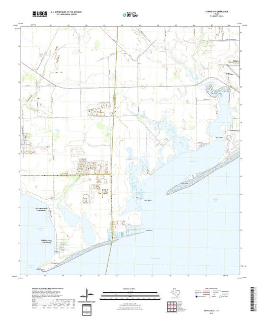 US Topo 7.5-minute map for Turtle Bay TX – American Map Store