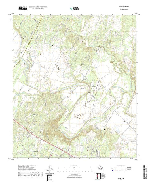 US Topo 7.5-minute map for Utley TX – American Map Store