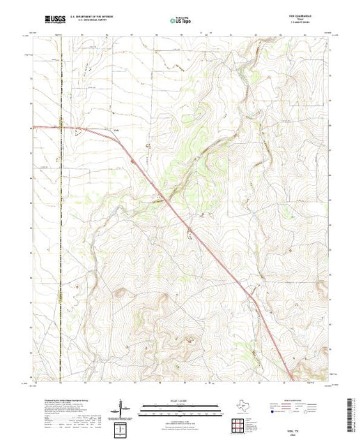 US Topo 7.5-minute map for Vick TX – American Map Store