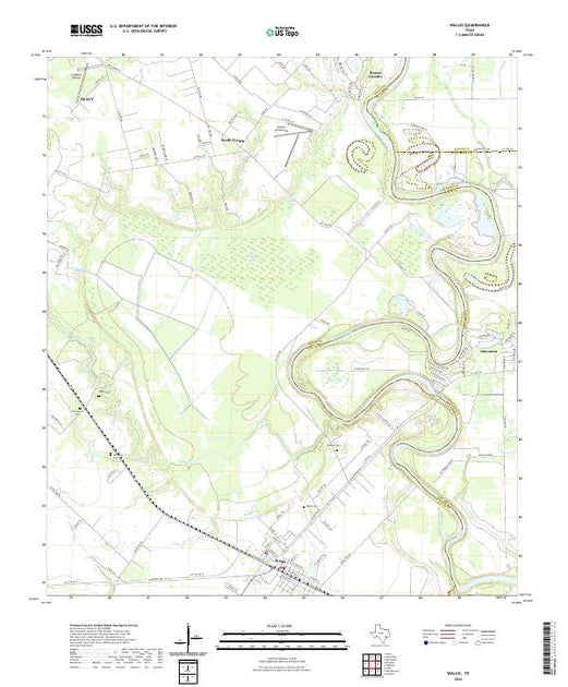 US Topo 7.5-minute map for Wallis TX – American Map Store
