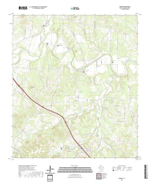 US Topo 7.5-minute map for Waring TX – American Map Store