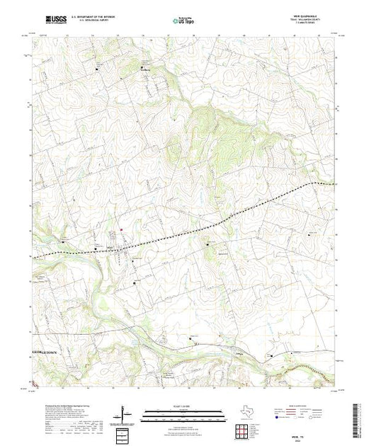 US Topo 7.5-minute map for Weir TX – American Map Store