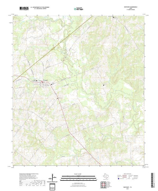 US Topo 7.5-minute map for Westhoff TX – American Map Store