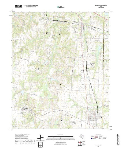 US Topo 7.5-minute map for Whitewright TX – American Map Store