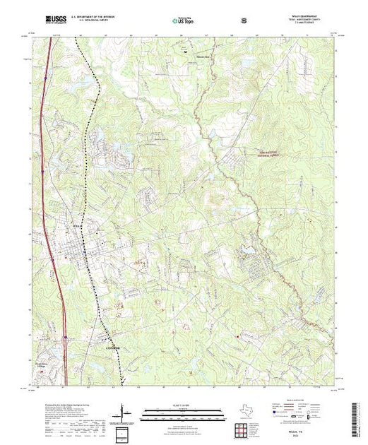 US Topo 7.5-minute map for Willis TX – American Map Store