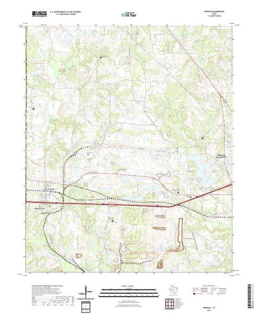 US Topo 7.5-minute map for Winfield TX – American Map Store