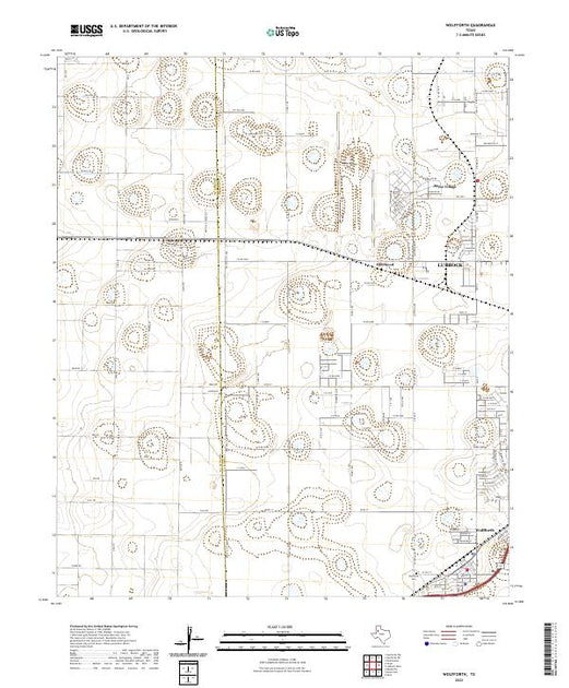 US Topo 7.5-minute map for Wolfforth TX – American Map Store