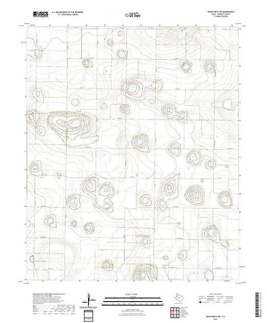 US Topo 7.5-minute map for Wolfforth NW TX – American Map Store